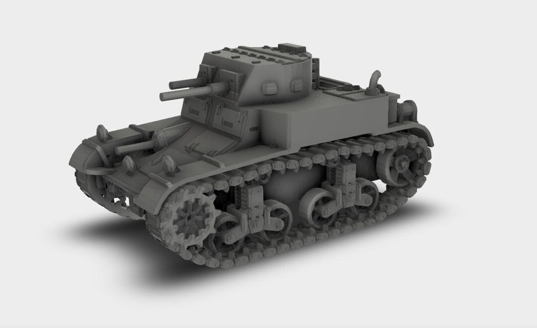 M1 Combat Car Light Tank USA WW2 Kit 3D Print Wargaming Tabletop Scale ...