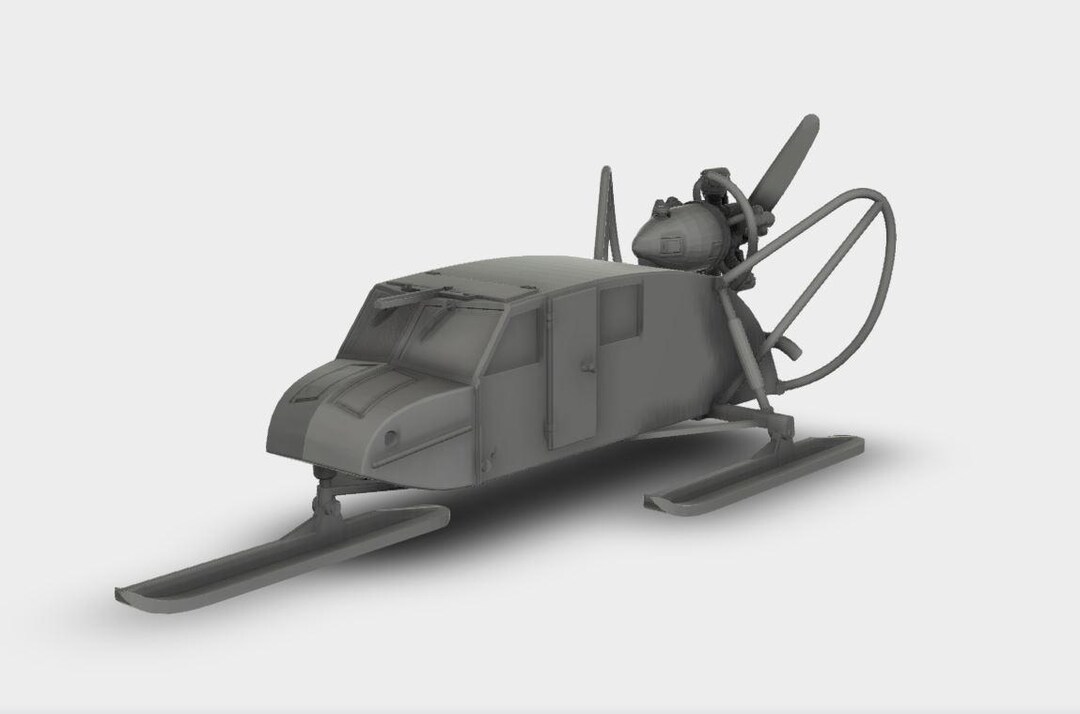 Henschel Aerosan Snowmobile WW2 Kit 3D Printing Wargaming Tabletop ...