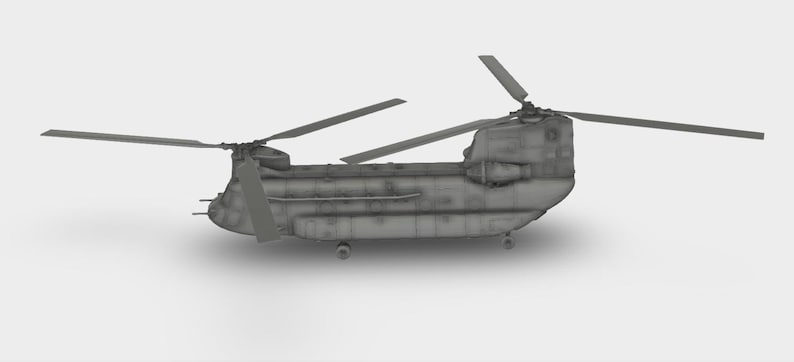 Boeing Chinook CH-47 Helicopter Cargo Helicopter Kit 3D Print 1-100 to ...