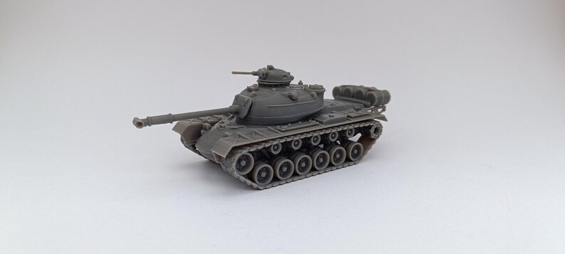 M48 Patton MBT Main Battle Tank With Fuel Rack Kit 3D Printing Wargaming Tabletop Scale 1-87 to ...