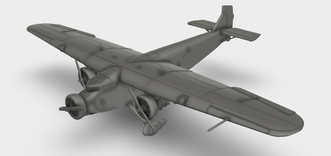 Ford Trimotor (5-AT) Passenger Airplane 1926 Kit 3D Printed Scale 1:87 ...