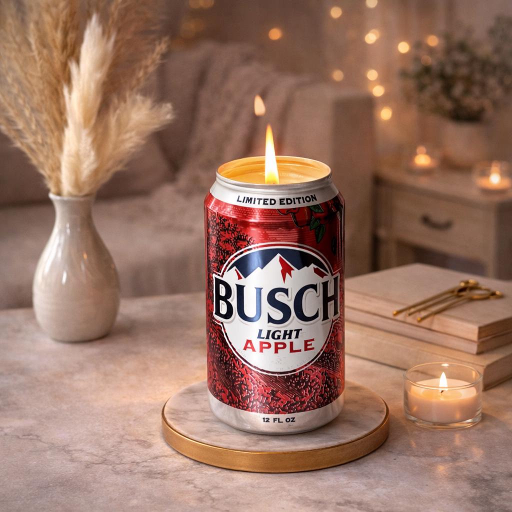 Busch Apple Light Beer Can Candle, Soy Blend, Upcycled Limited Edition ...