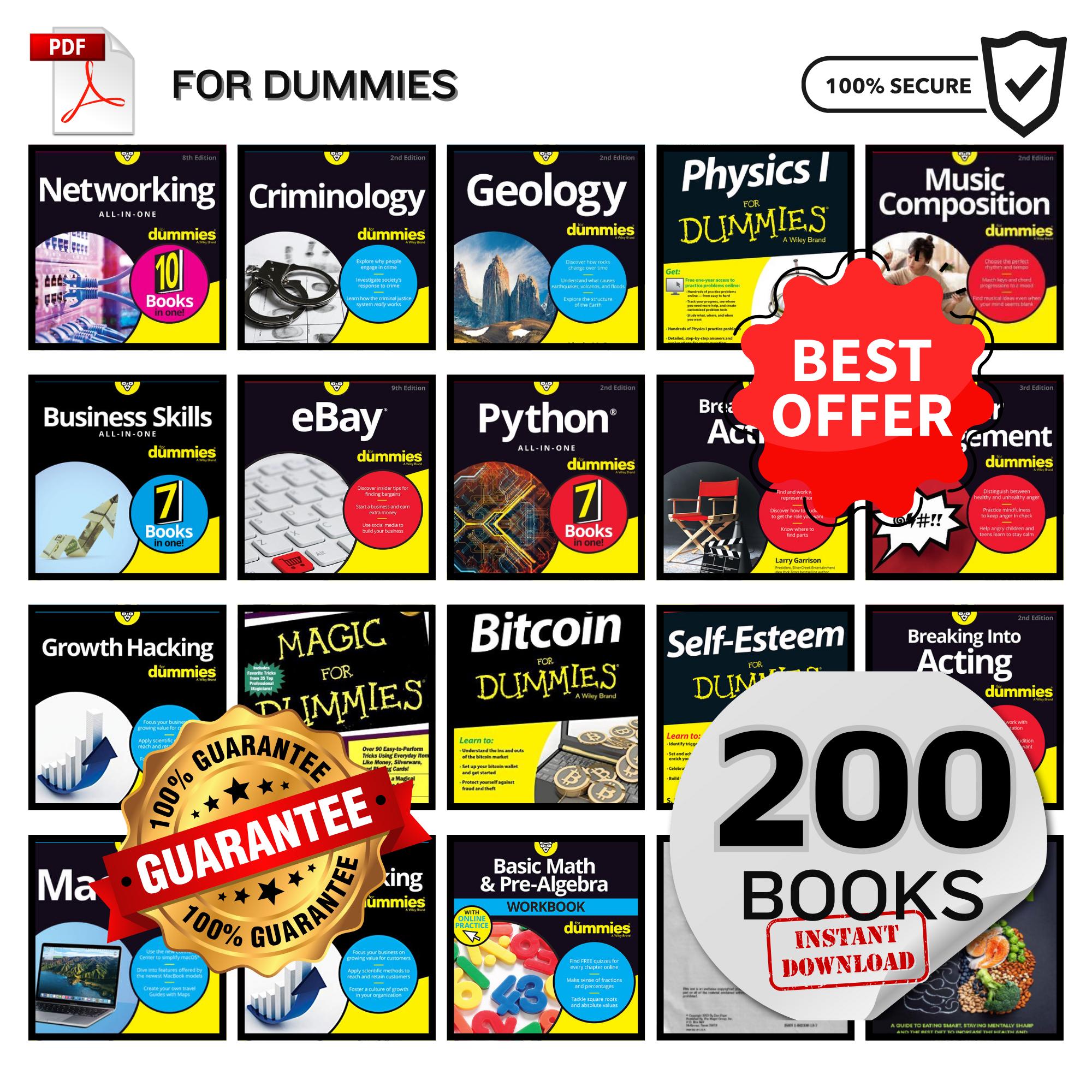 200 for Dummies Series Books Collection Business Chemistry Acting ...