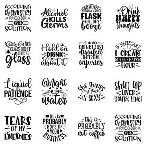 Flask Sayings Svg Bundle, 50 Designs (png, Eps, Dxf) - Etsy