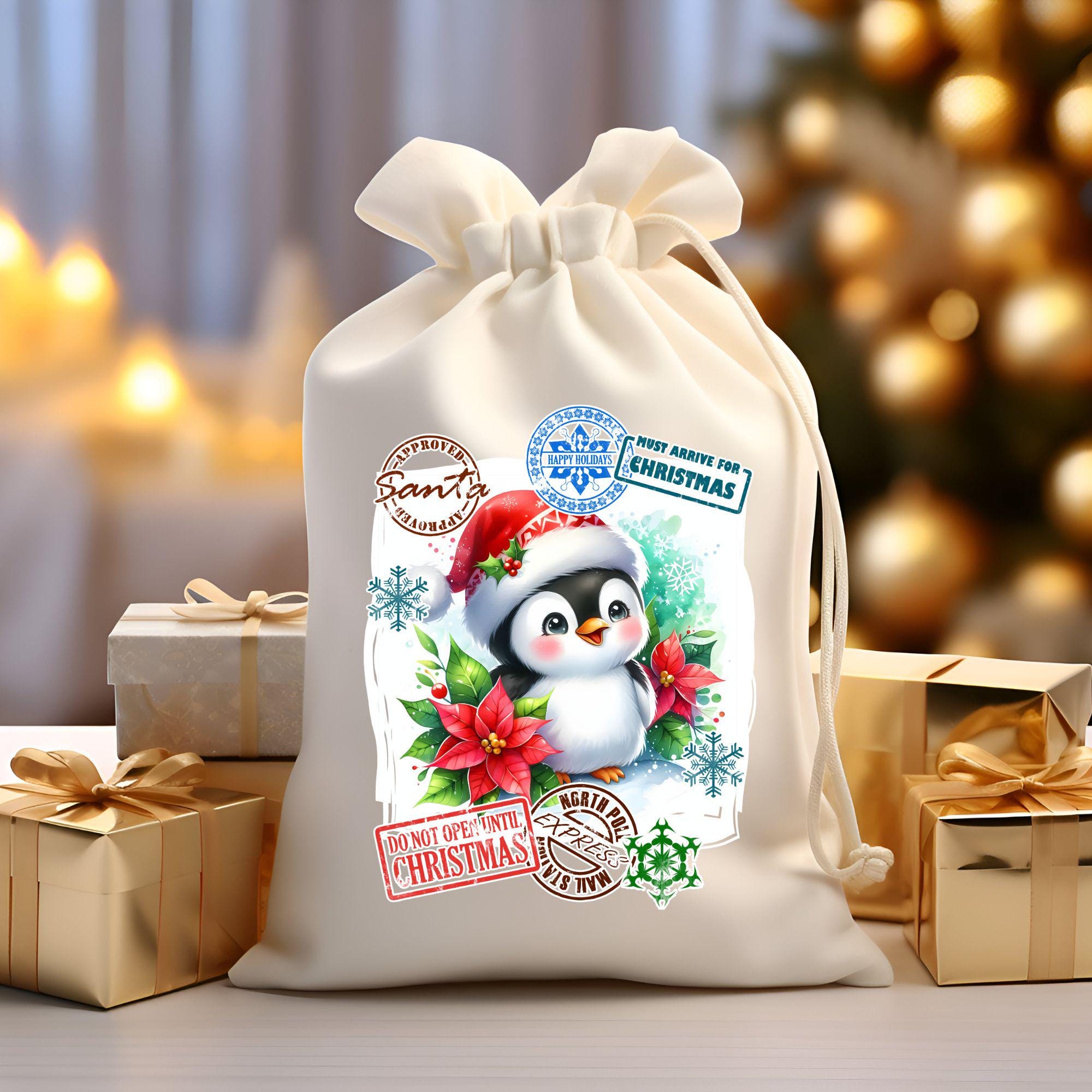 Christmas Santa Sack PNG Bundle: 100 Sublimation Designs (digital ...