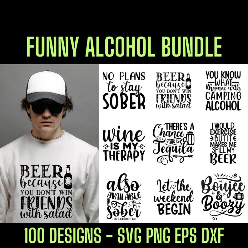 Funny Alcohol Svg, Alcohol Drink Svg, Funny Alcohol Quotes Bundle, 500 ...