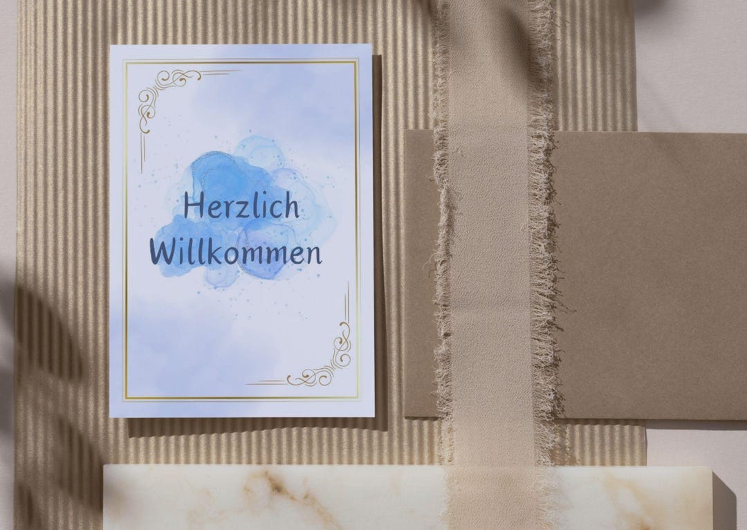 Welcome Card Printable 4x6 Inch PDF Welcome Greeting Card - Etsy