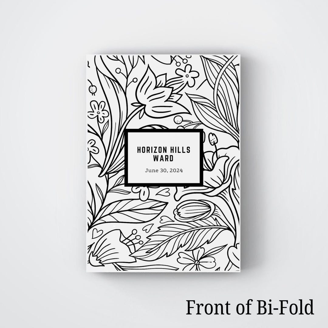 LDS Ward Bulletin Program Digital Template Download - Etsy