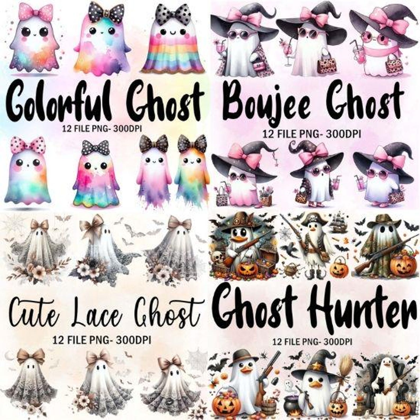 1500 Watercolor Halloween Mega Bundle Clipart, Mega Halloween Bundle ...