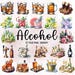 50 Watercolor Alcohol Clipart Bundle, Bar Menu, Champagne Clipart ...