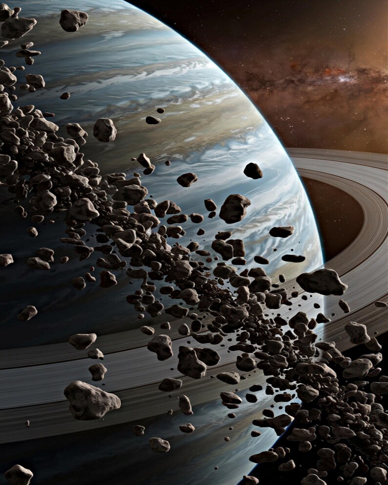 8x10 Jupiter Meteor Asteroid Space Wall Art/outerspace/universe/galaxy ...