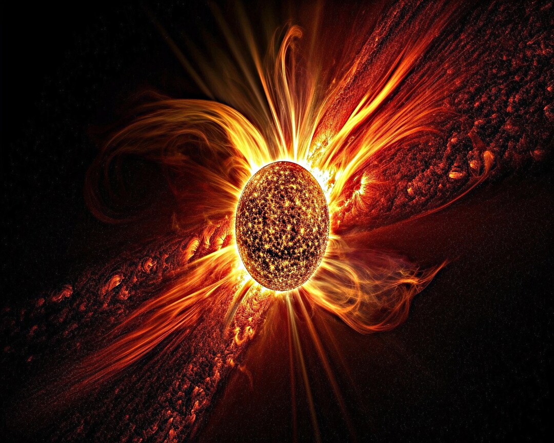 8x10 Sun Space Wall Art/outerspace/universe/galaxy/planet/photograph ...