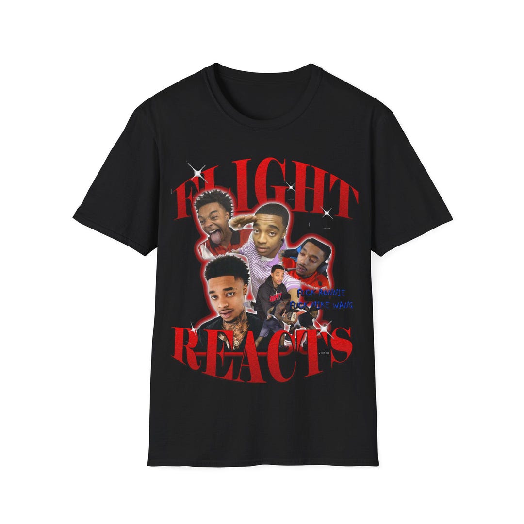 Flight Reacts Youtuber T Shirt, NBA Streamer, Funny Meme T Shirt, Funny ...