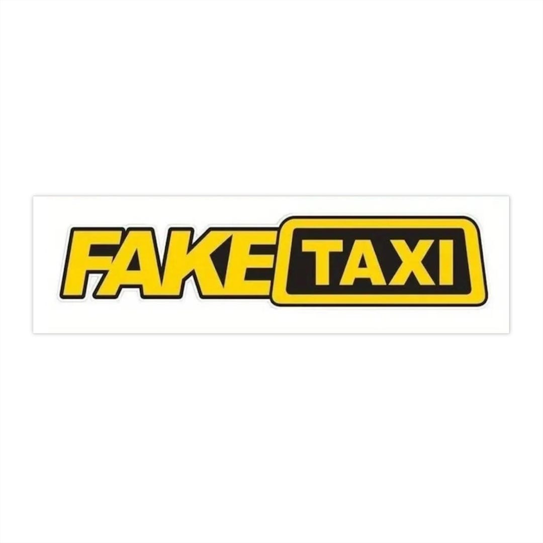 Funny Faketaxi Bumper Sticker, Meme Gag Gift for Car Lovers Rude Humour ...
