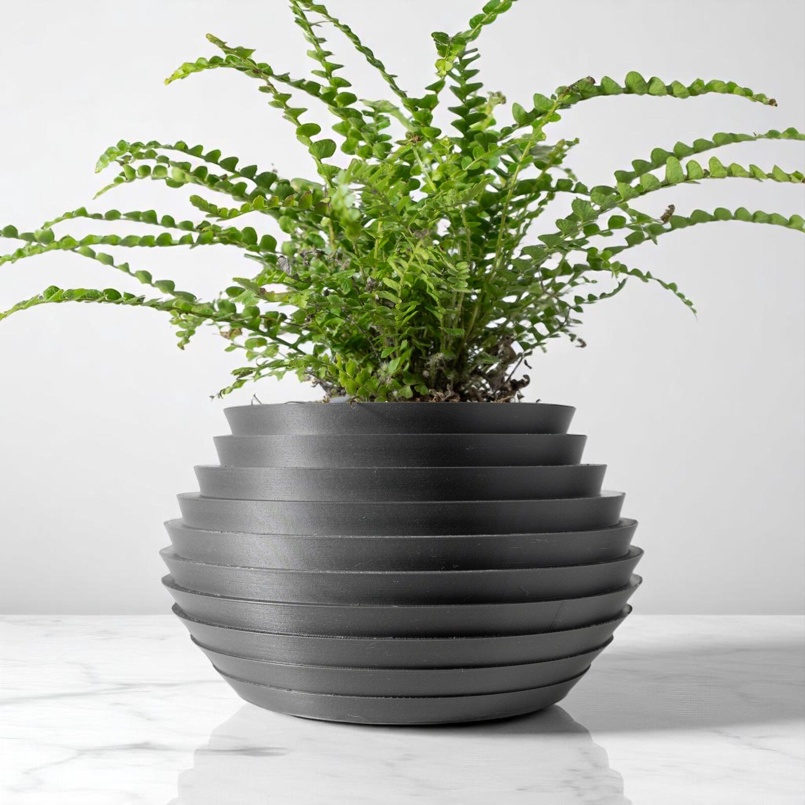 Modern "steps" 3D Printed Planter Pot W/drainage Tray - Etsy