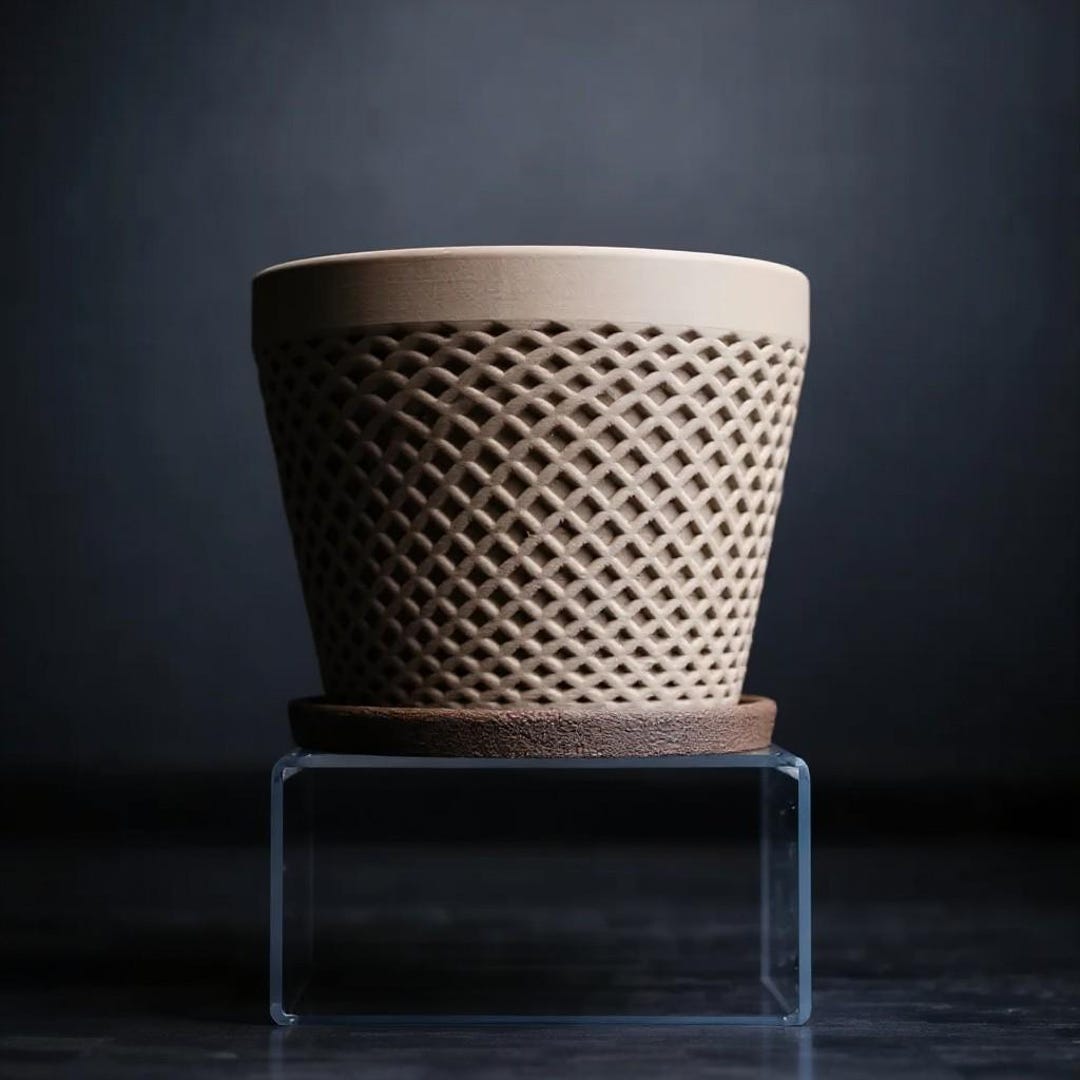 Modern "delta" 3D Printed Planter Pot W/drip Tray - Etsy