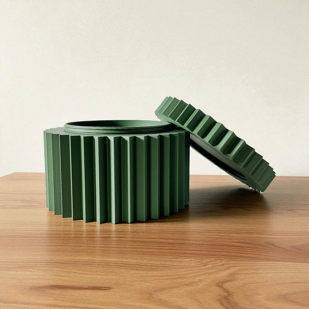 3d Printed "aris" Storage Container With Screw-on Lid - Etsy