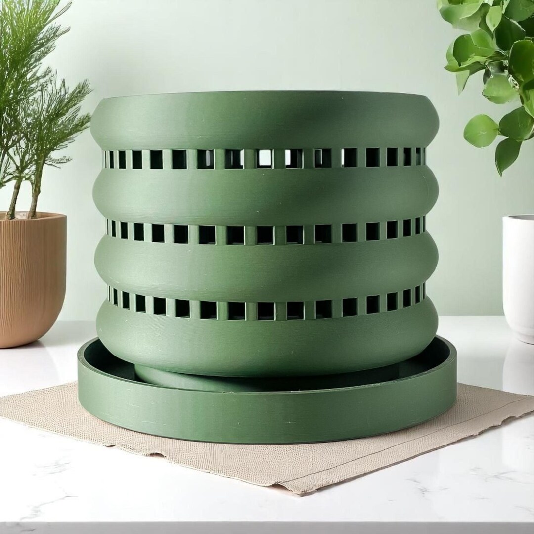 Modern "lilly Loft" 3D Printed Orchid Planter With Drainage Tray - Etsy