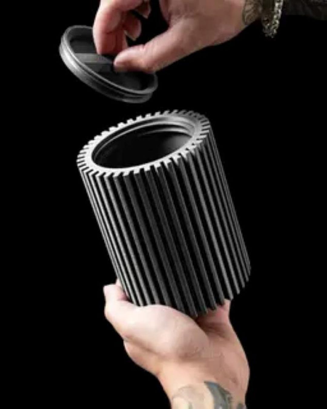 Striped 3D Printed Container With Screw-on Lid – Mini Storage Jar for ...