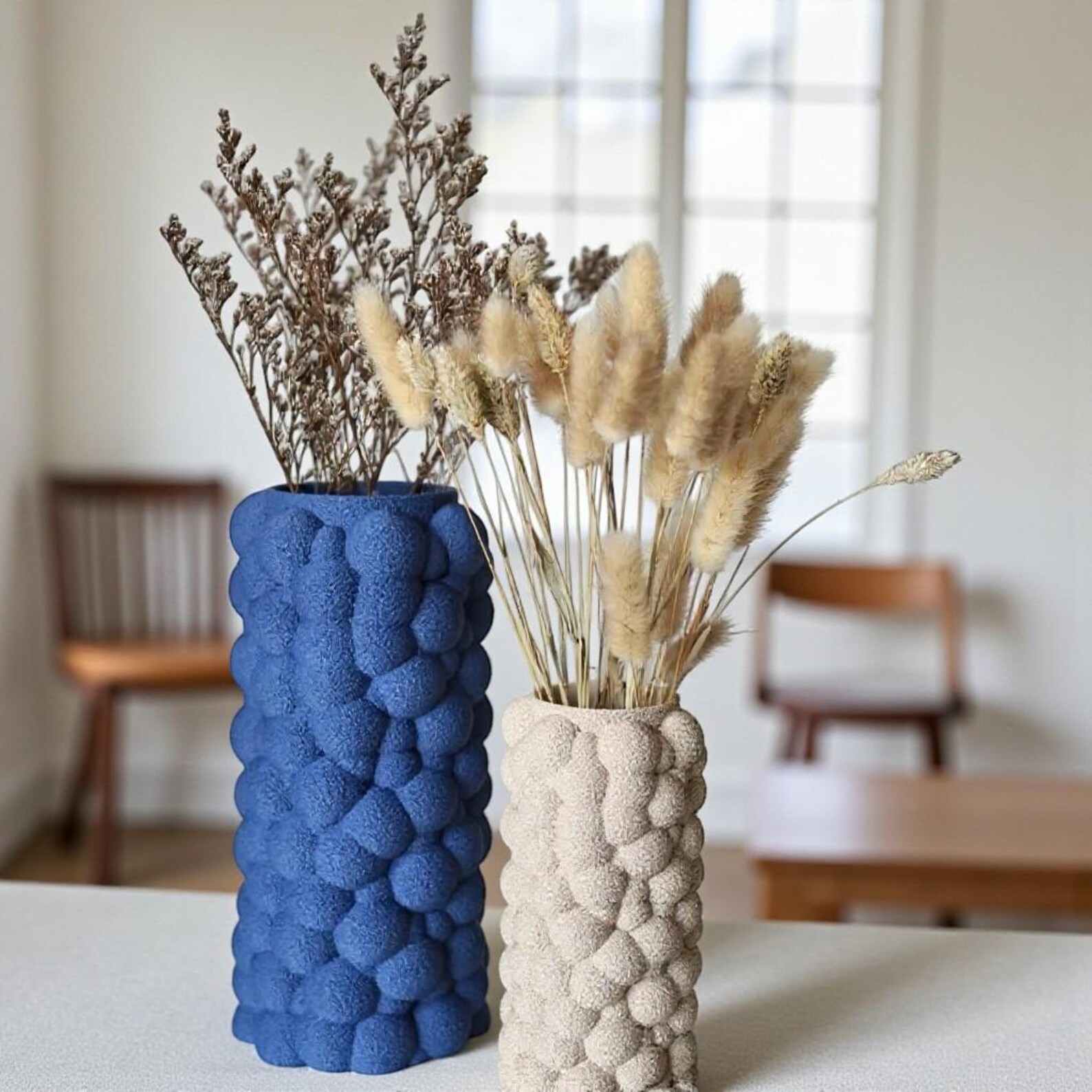 Decorative "puffra" 3D Printed Vase: Modern Home Decor and Accent Piece ...