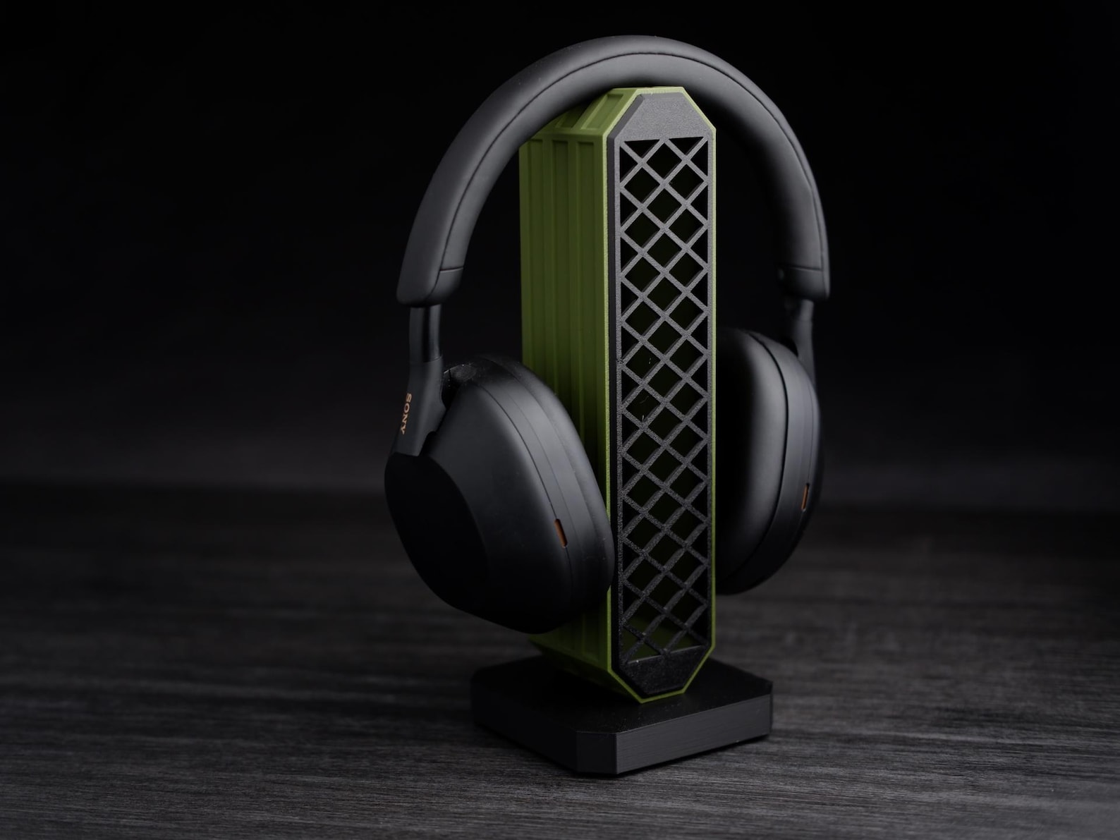 Modern Minimalist 3D Printed Headphone Stand – Grid Pattern Headphone ...