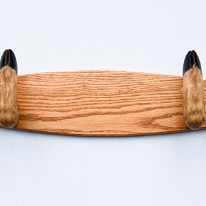 Taxidermy Deer Hoof Foot Feet Gun Rack on Beautifully Finished Oak ...