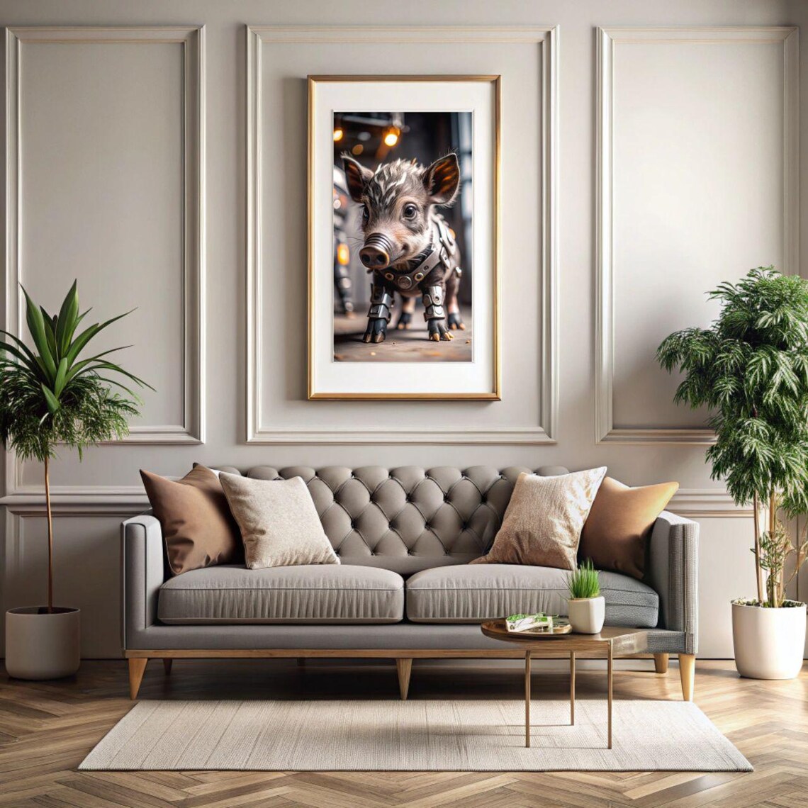Wild Boar Cub | Animals Cybernetic | Digital Art Print | Wall Art | AI ...