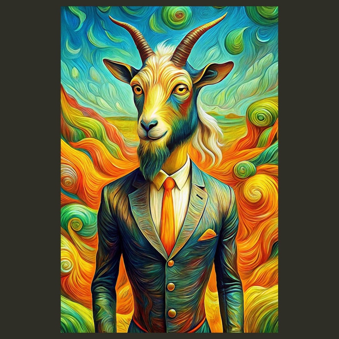 Goat | Fantasy Illustration | Digital Art Print | Wall Art | Digital ...