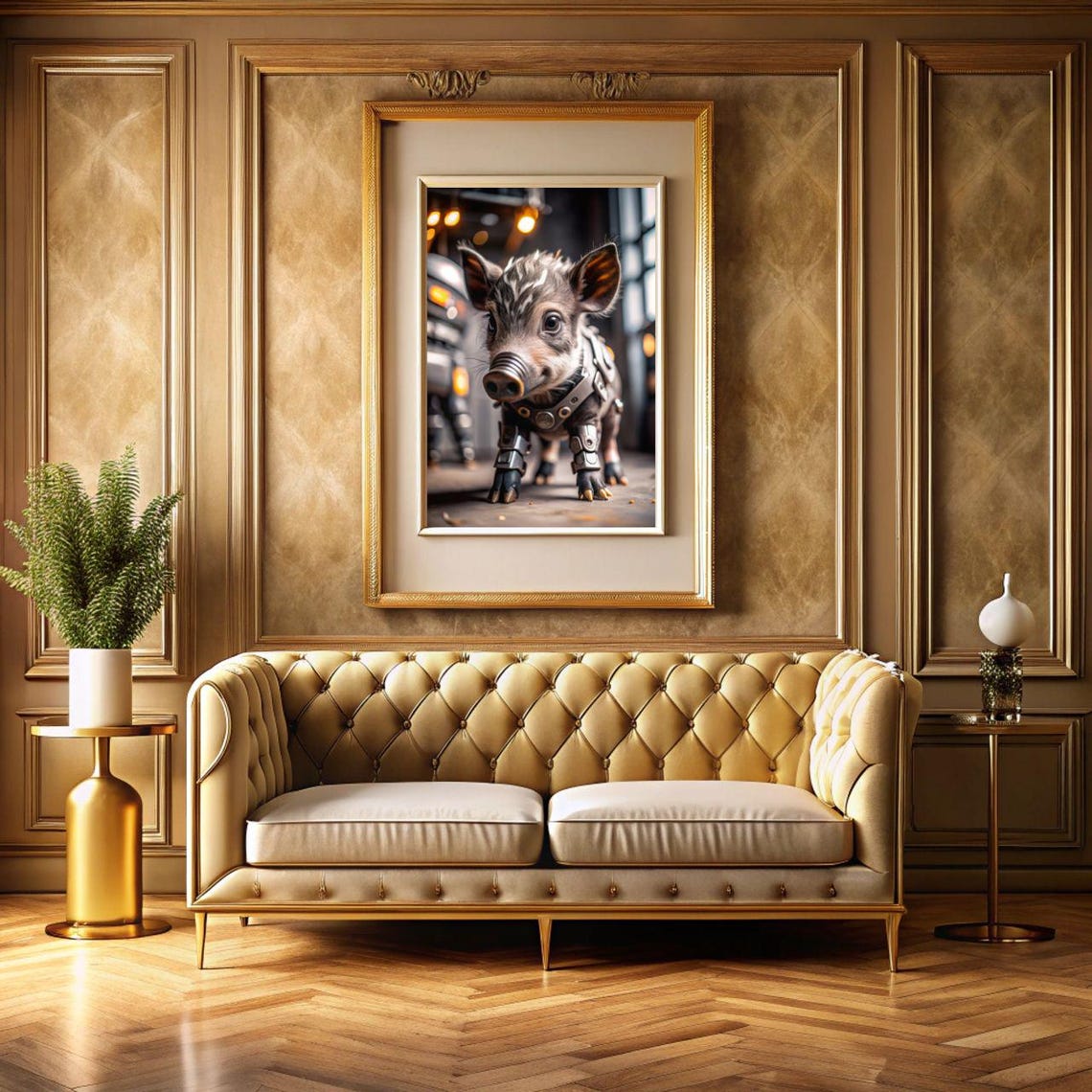 Wild Boar Cub | Animals Cybernetic | Digital Art Print | Wall Art | AI ...