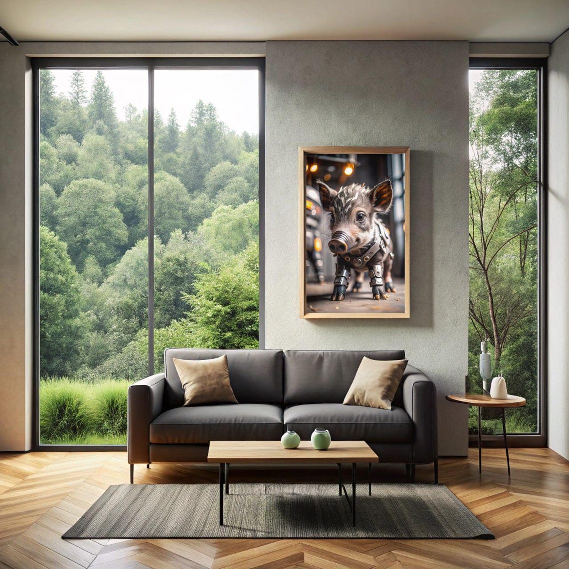 Wild Boar Cub | Animals Cybernetic | Digital Art Print | Wall Art | AI ...