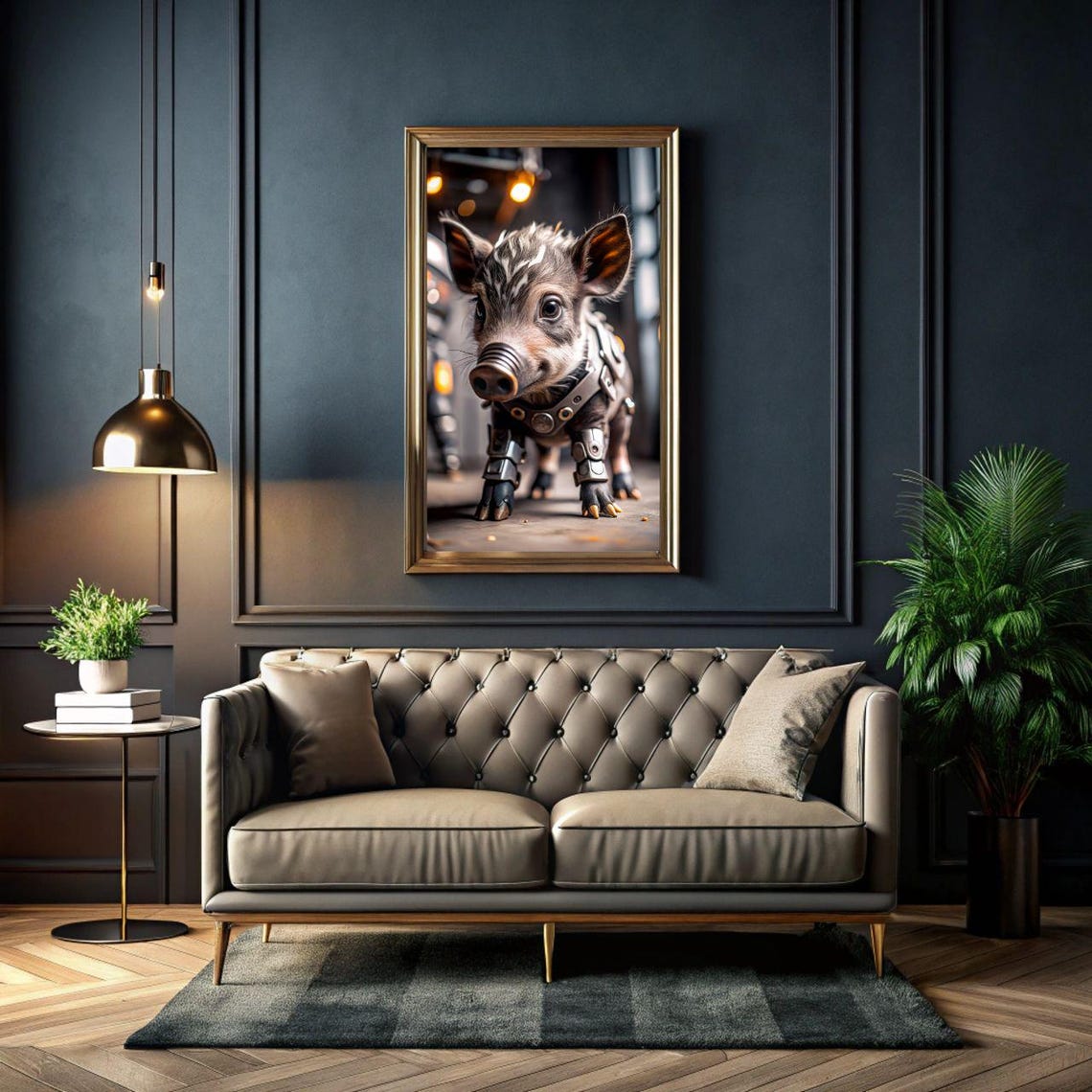 Wild Boar Cub | Animals Cybernetic | Digital Art Print | Wall Art | AI ...