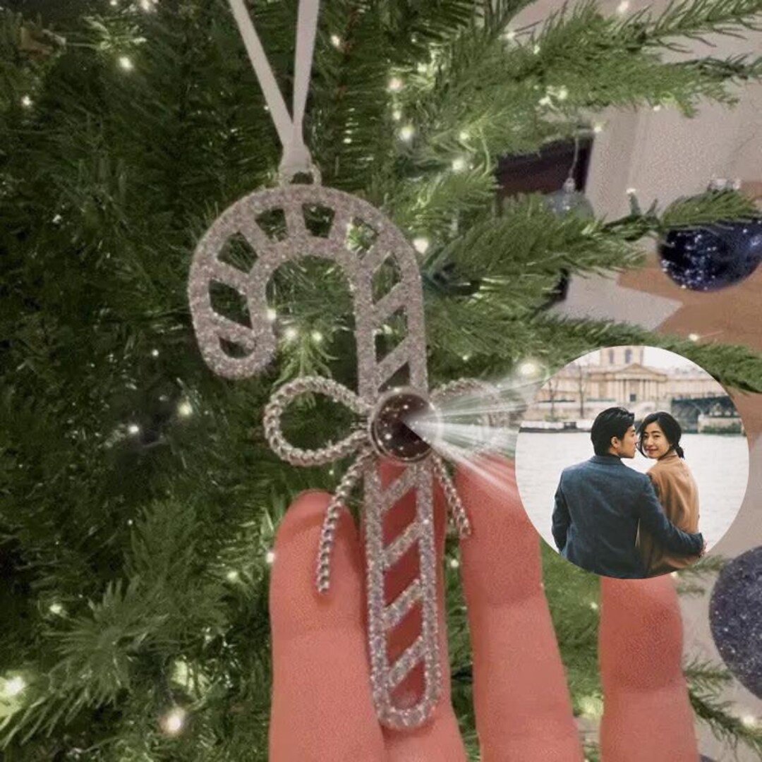 Personalized Candy Cane Photo Ornament, Personalized Christmas Ornament ...