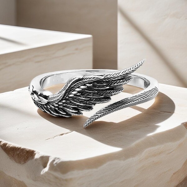 Angel Wings Ring - Etsy