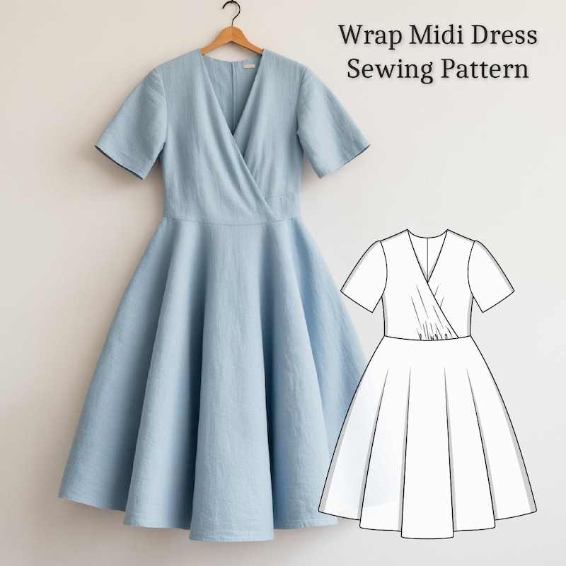 Wrap Dress Sewing Pattern - Etsy