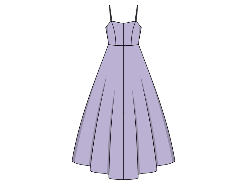 Ball Gown Sewing Pattern, Bustier Dress PDF, Bridal Gown Pattern, Easy ...