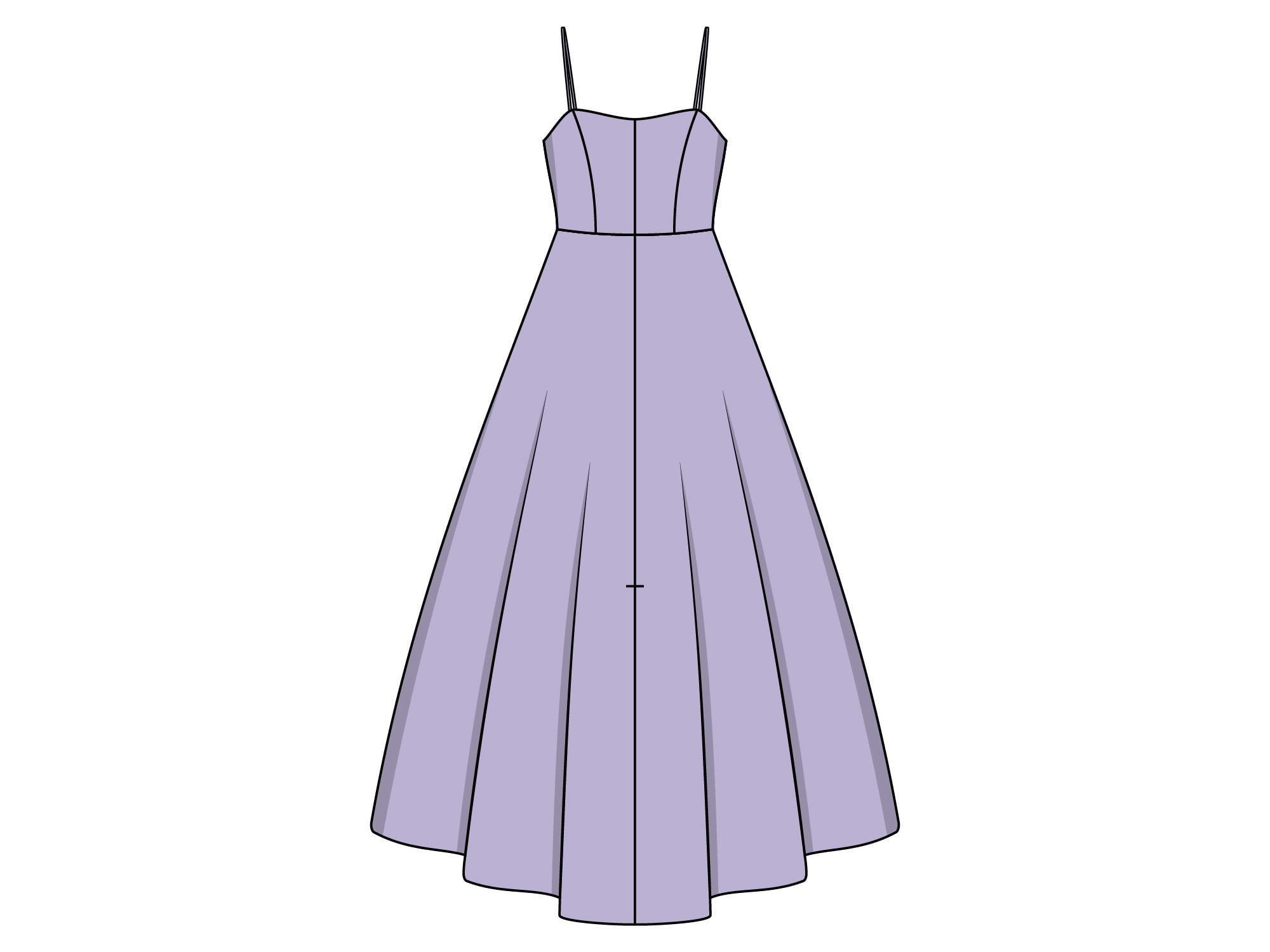 Ball Gown Sewing Pattern, Bustier Dress PDF, Bridal Gown Pattern, Easy ...