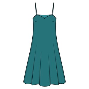 Nightgown Pattern, Silk Slip Dress, Sleepwear Night Dress, PDF Sewing ...