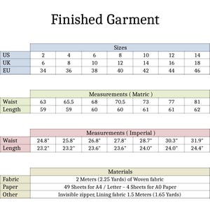 Paneled Flared Skirt Pattern, Six Panel Skirt, High Waist Skirt, PDF ...