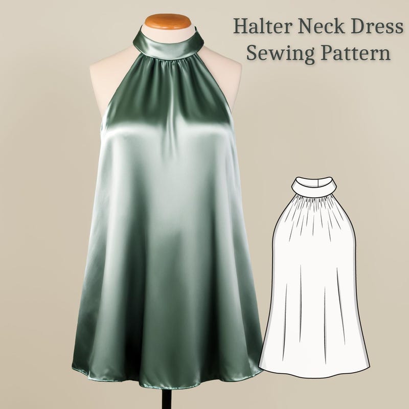 Halter Dress Pattern - Etsy