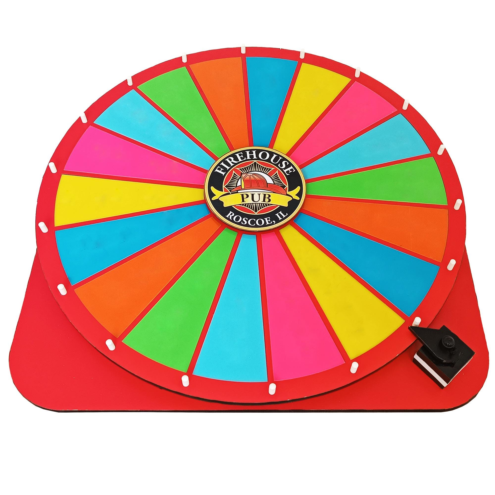 Red Large Prize Wheel Game - Table Top Spin the Wheel Game – Glücksrad ...