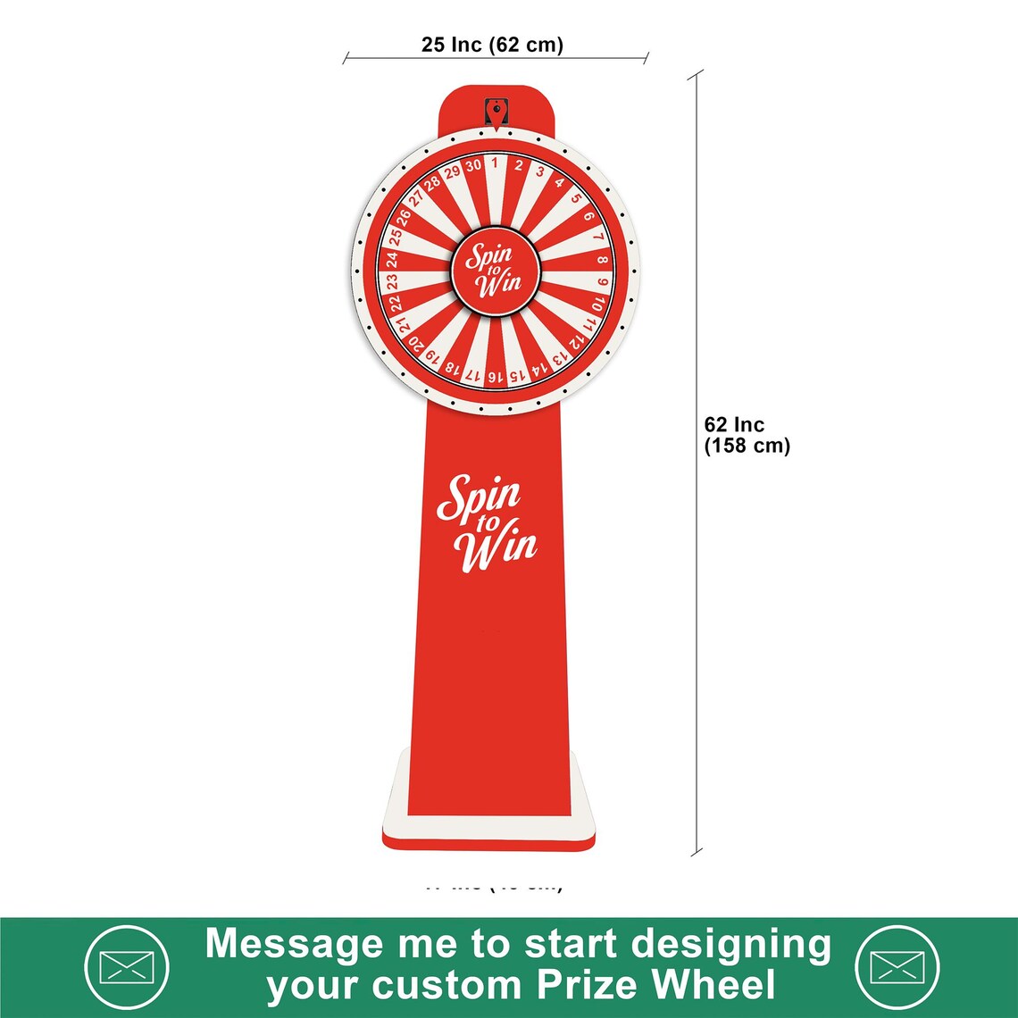 Large Custom Prize Wheel – Wooden Giant Spinning Wheel for Business ...