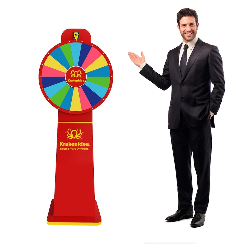Large Custom Prize Wheel – Wooden Giant Spinning Wheel for Business ...