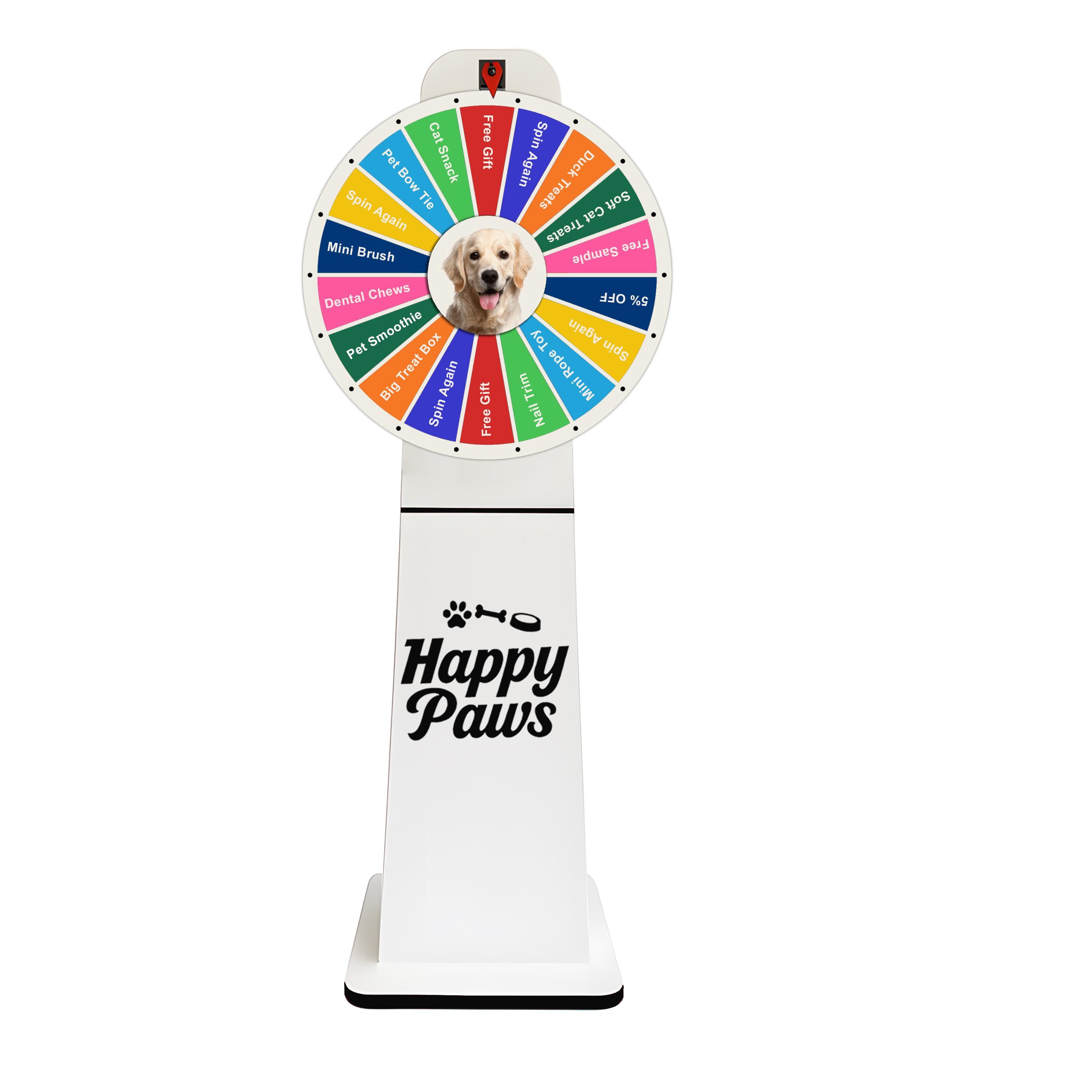 Large Custom Prize Wheel – Wooden Giant Spinning Wheel for Business ...