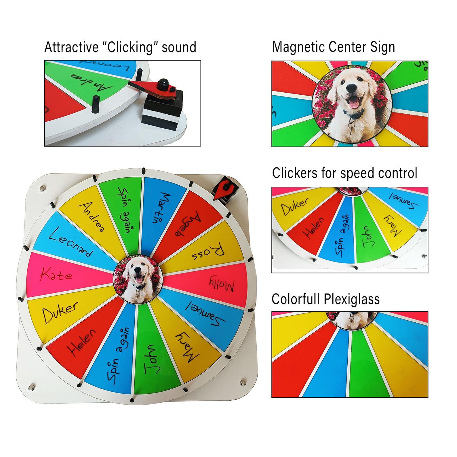 Wall Mounted Prize Whell Game – Wooden Large Spin the Prize Wheel ...