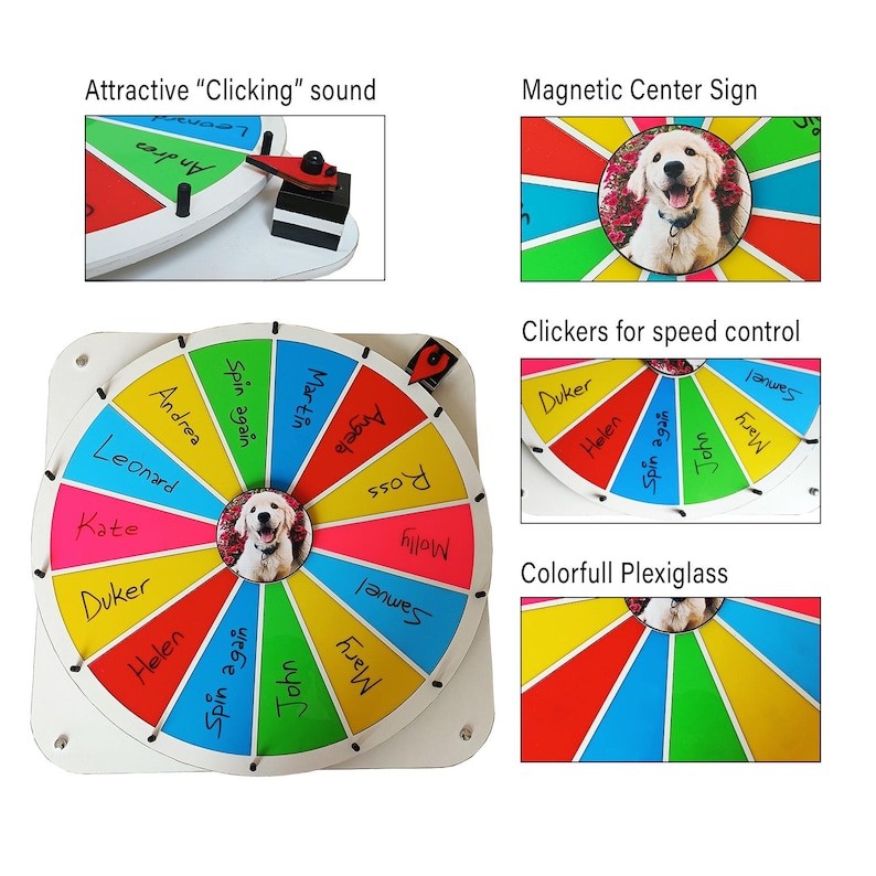 Wall Mounted Prize Whell Game – Wooden Large Spin the Prize Wheel ...