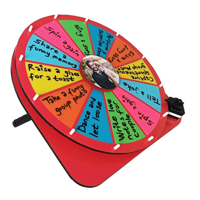 Wedding & Party Spin the Wheel Game, Guests Wedding Game, Prize Wheel ...