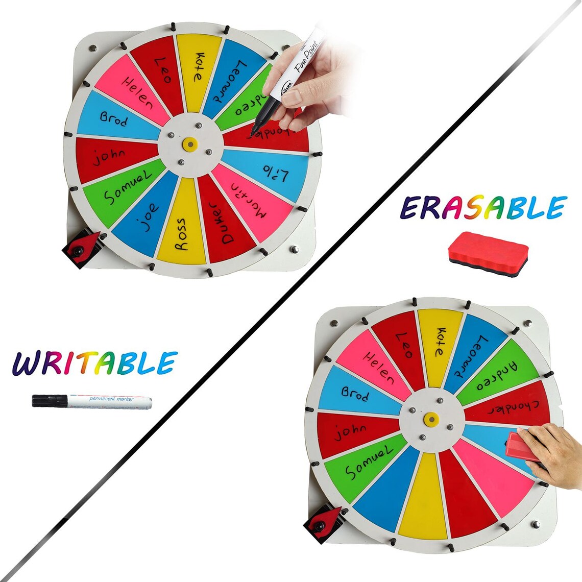 Wall Games - Wall Mounted Prize Whell Game – Wooden Large Spin the ...