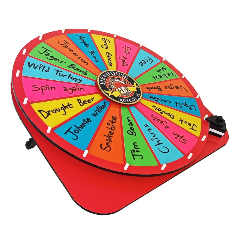 Red Large Prize Wheel Game - Table Top Spin the Wheel Game – Glücksrad ...