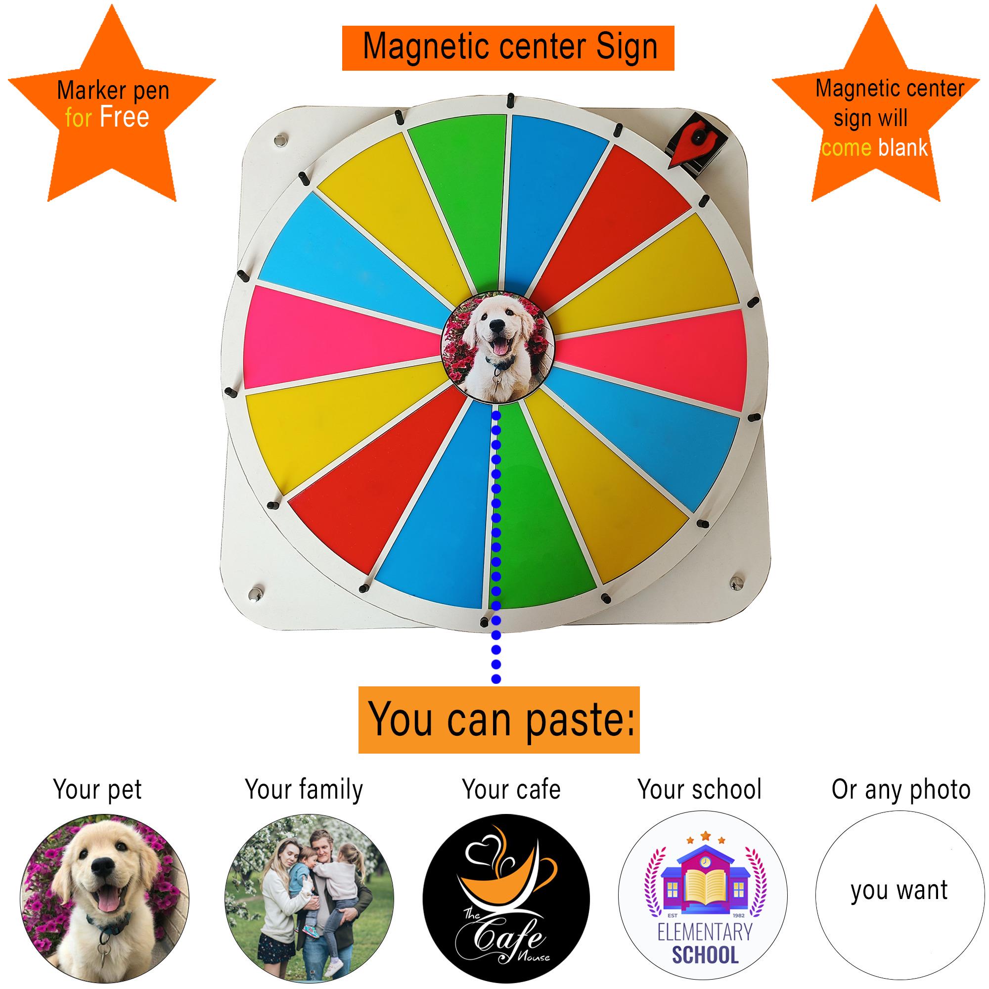 Wall Games - Wall Mounted Prize Whell Game – Wooden Large Spin the ...