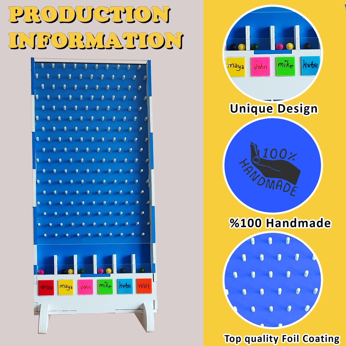 Plinko Carnival Game for Trade Show - Wooden Large Plinko Board Game ...
